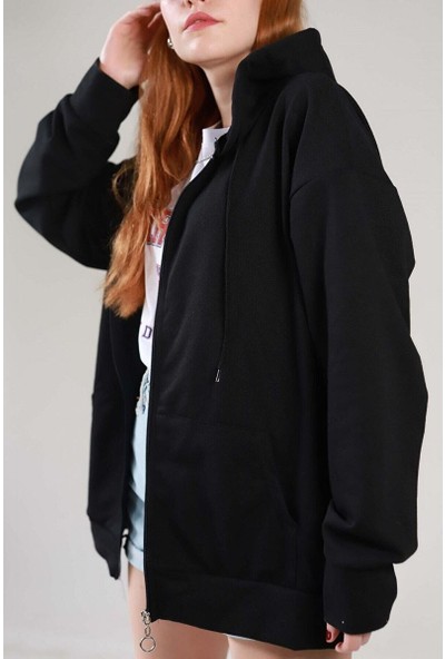 Trendypassion Fermuar Kapüşonlu Sweatshirt Trendypassion Fermuar Kapüşonlu Sweatshirt
