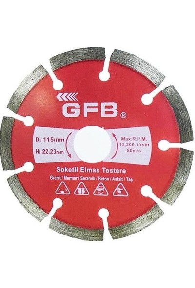 Gfb Soketli Elmas Beton Mermer Kesici 115MM Gfb Soketli Elmas Beton Mermer Kesici 115MM