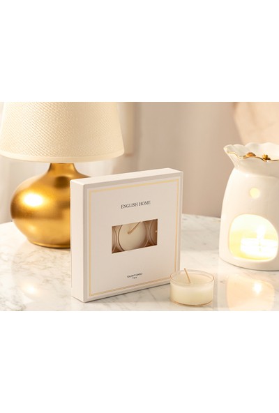 English Home 9'lu Tealıght Mum Beyaz