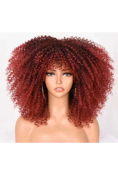 Yesfit Kısa Saç Afro Kıvırcık Peruk (Yurt Dışından) Yesfit Kısa Saç Afro Kıvırcık Peruk (Yurt Dışından)