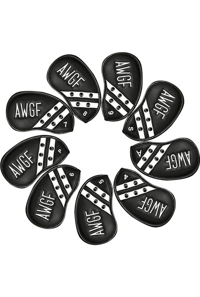 Strade Store 9 Adet Golf Demir Headcover Evrensel Takozlar Kulübü Kafa Kapak Ko Kollu (Yurt Dışından) Strade Store 9 Adet Golf Demir Headcover Evrensel Takozlar Kulübü Kafa Kapak Ko Kollu (Yurt Dışından)