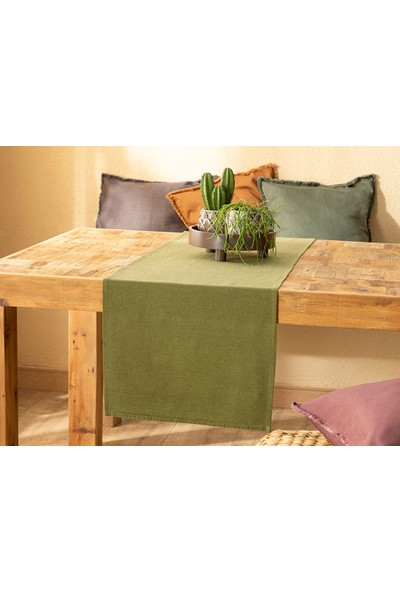 English Home Grandeur Pamuk Runner 40 x 150 cm Haki English Home Grandeur Pamuk Runner 40 x 150 cm Haki