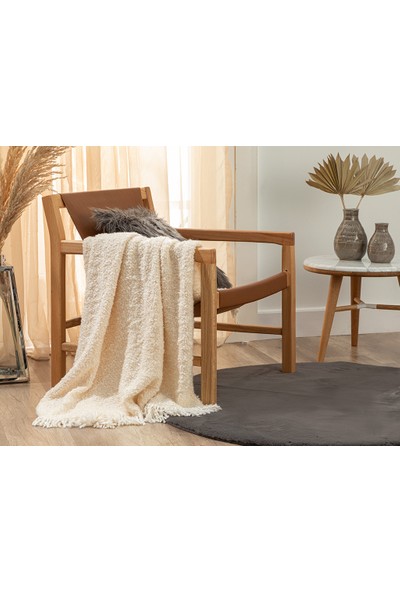 English Home Eloy Koltuk Şalı 130 x 170 cm Ekru