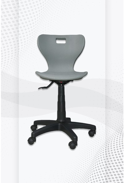 Porziyon Monoblok Renkli (Ofis - Öğrenci) Çalışma Sandalyesi (Gri)