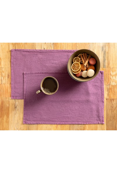 English Home Grandeur Pamuk 2'li Amerıkan Servıs 30 x 45 cm Mürdüm