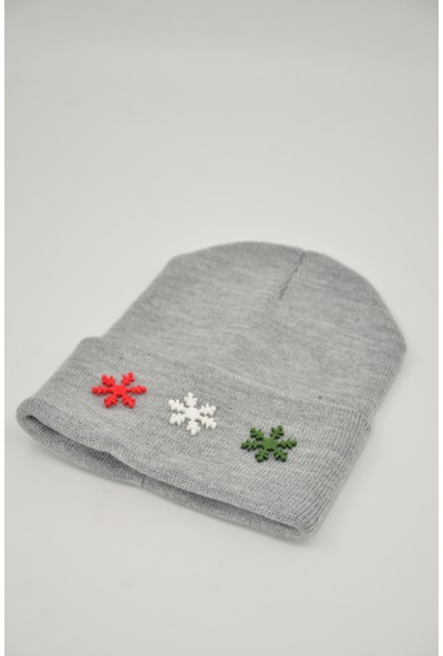 Moxxo Sevgililer Günü Özel Koleksiyonu Kar Tane Figürlü Gri Renk Unisex Hediyelik Bere Moxxo Sevgililer Günü Özel Koleksiyonu Kar Tane Figürlü Gri Renk Unisex Hediyelik Bere