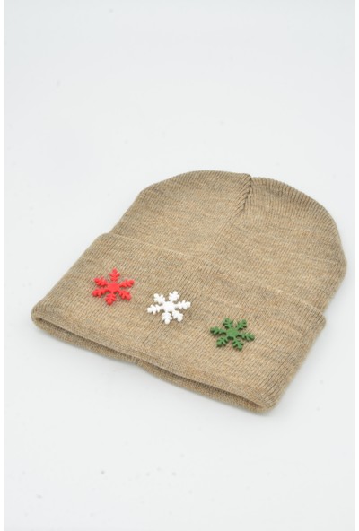 Moxxo Sevgililer Günü Özel Koleksiyonu Kar Tane Figürlü Kahverengi Unisex Hediyelik Bere Moxxo Sevgililer Günü Özel Koleksiyonu Kar Tane Figürlü Kahverengi Unisex Hediyelik Bere