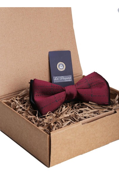 Kravatkolik Bordo Kum Desen Papyon P1225