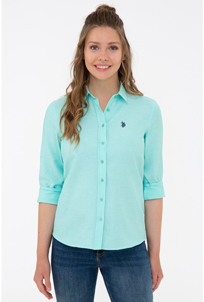 U.S. Polo Assn. Yeşil Gömlek Uzunkol Basic 50249850-VR090 U.S. Polo Assn. Yeşil Gömlek Uzunkol Basic 50249850-VR090