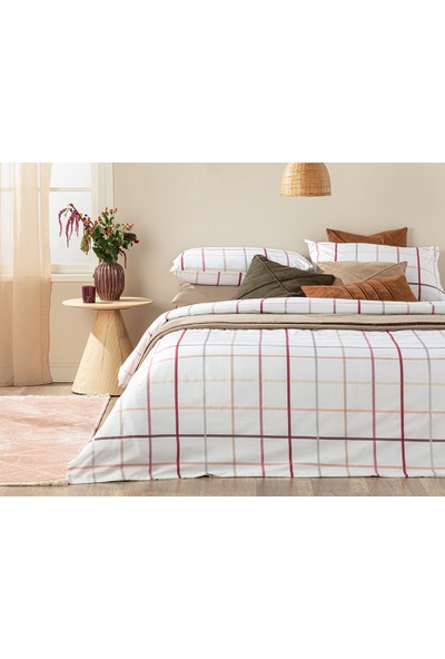 English Home Glam Check Pamuklu Çift Kişilik Nevresim Seti 200 x 220 cm Pembe English Home Glam Check Pamuklu Çift Kişilik Nevresim Seti 200 x 220 cm Pembe