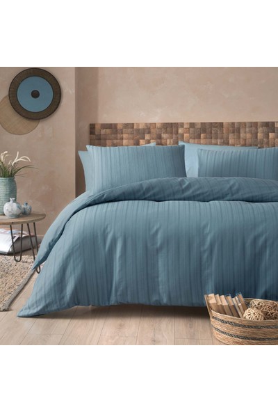 Yataş Bedding Raso Çift Kişilik Saten Nevresim Takımı - Yeşil