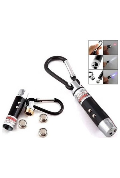 4 Fonksiyonlu Lazerli Anahtarlık Fener