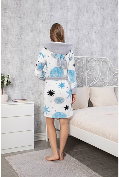 Sude Homewear Kadın Peluş Sabahlık