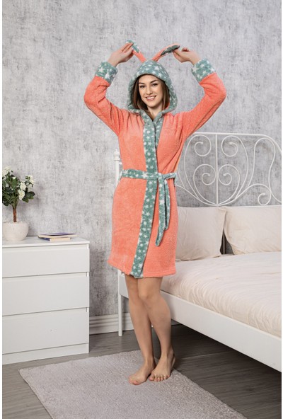 Sude Homewear Kadın Peluş Sabahlık
