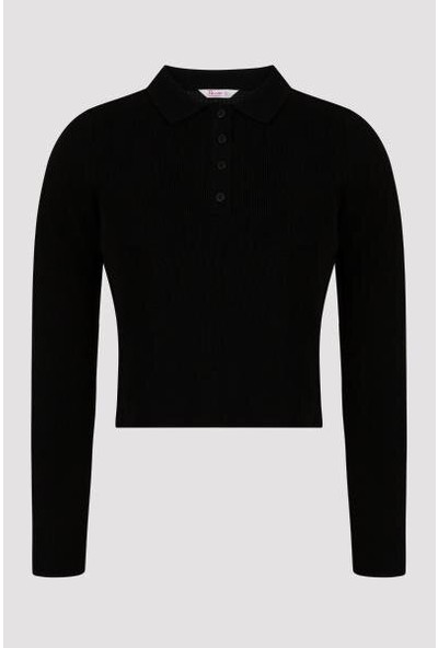 Penti Siyah Dark Knit Tişört