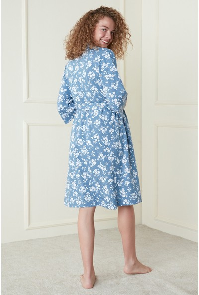 Penti Mavi Mama Blue Flowers Sabahlık