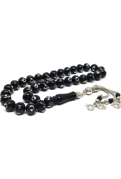 Tesbih Pasajı Ay Yıldız Işlemeli Gürcistan Taşı Tesbih