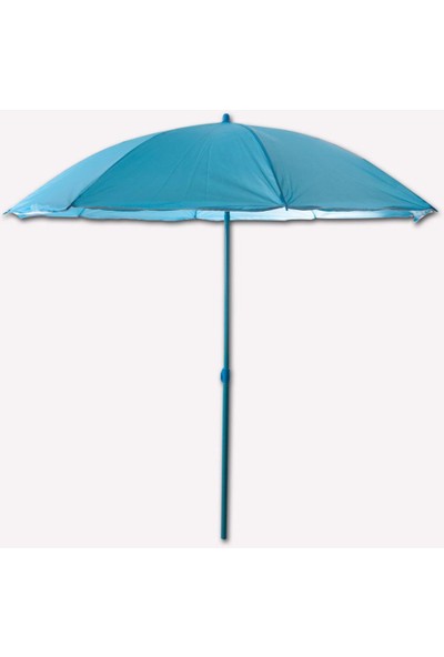 Shopmekan 180 cm Polyester Örtülü Balkon Bahçe Teras Plaj Şemsiyesi Mavi