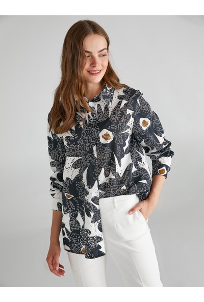 Faik Sönmez Çiçek Desen Brodeli Tunik 63507