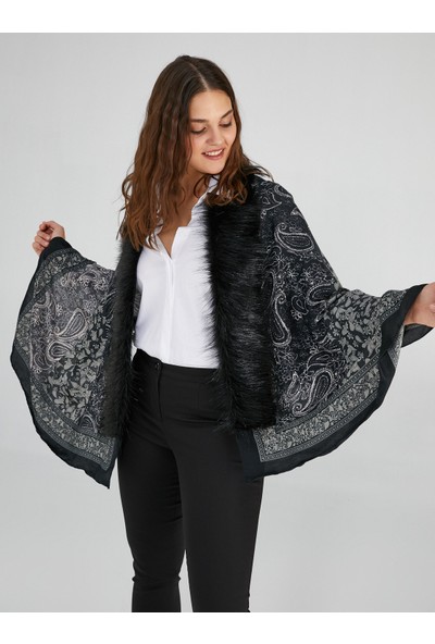 Faik Sönmez Şal Desenli Panço 63580