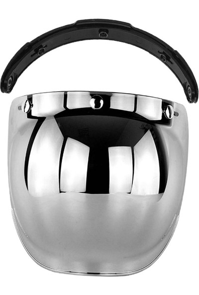 Motosiklet Kabarcık Visor Kask Visor Windshiath UV400 Koruma Gümüş Motosiklet Kabarcık Visor Kask Visor Windshiath UV400 Koruma Gümüş