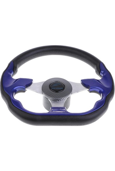 Evrensel Siyah Mavi 320MM Direksiyon Savaş Tarzı + Boynuz Düğme Seti