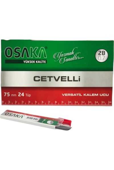 Osaka Cetvelli 2b Kalem Ucu 75 mm 0.7 mm 24'lü Osaka Cetvelli 2b Kalem Ucu 75 mm 0.7 mm 24'lü
