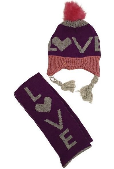 Sea Bubbles Love Kız Çocuk Atkı Bere Takım