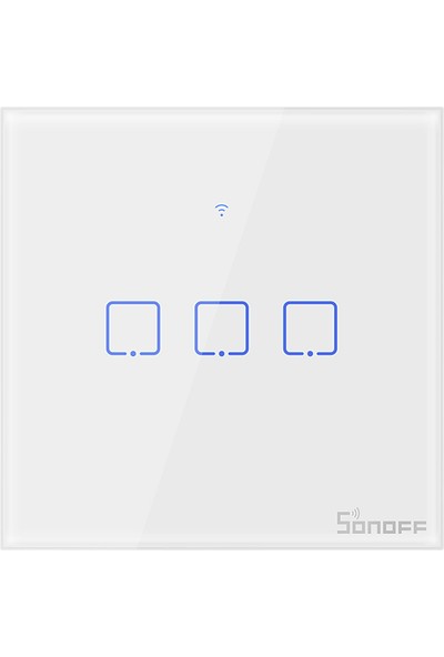 Sonoff T0EU3CWHITE Gang Akıllı Wifi Duvar Işık Anahtarı Sonoff T0EU3CWHITE Gang Akıllı Wifi Duvar Işık Anahtarı