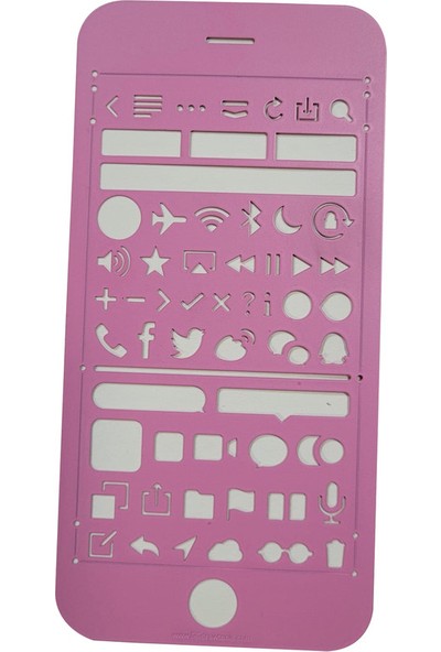 Artscholar Journal Defter Çizim Şablonu - Metal - Pembe 13 x 7 cm Artscholar Journal Defter Çizim Şablonu - Metal - Pembe 13 x 7 cm