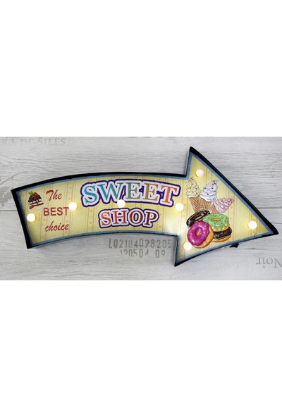 Gifpoint Metal Ledli Sweet Shop Tablo Gifpoint Metal Ledli Sweet Shop Tablo