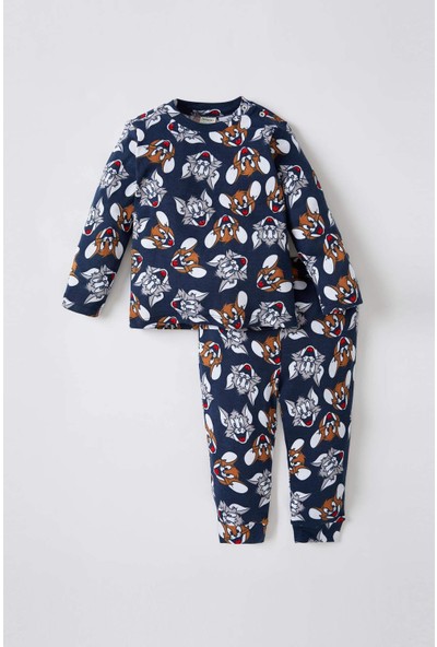 DeFacto Erkek Bebek Tom & Jerry Lisanslı Uzun Kollu Pamuklu Pijama Takım W8935A222SP DeFacto Erkek Bebek Tom & Jerry Lisanslı Uzun Kollu Pamuklu Pijama Takım W8935A222SP