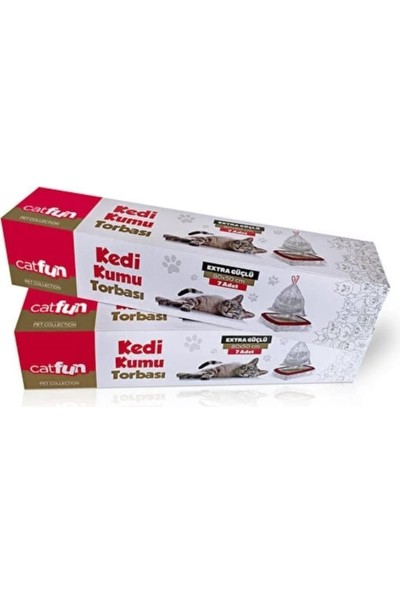 Catfun Büzgülü Kedi Kumu Torbası 7'li 82 x 50 cm Beyaz Catfun Büzgülü Kedi Kumu Torbası 7'li 82 x 50 cm Beyaz