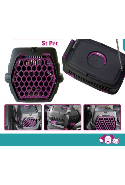 St Pet Kedi Köpek Taşıma Kafesi Siyah