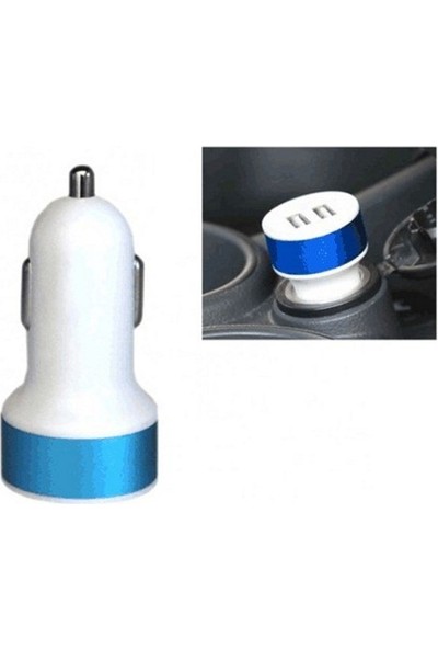 Sanal Çift USB Girişli 2.1 Amp Araç Çakmak Soketi
