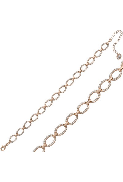 Gumush Gümüş Taşlı Gurmet Bayan Bileklik