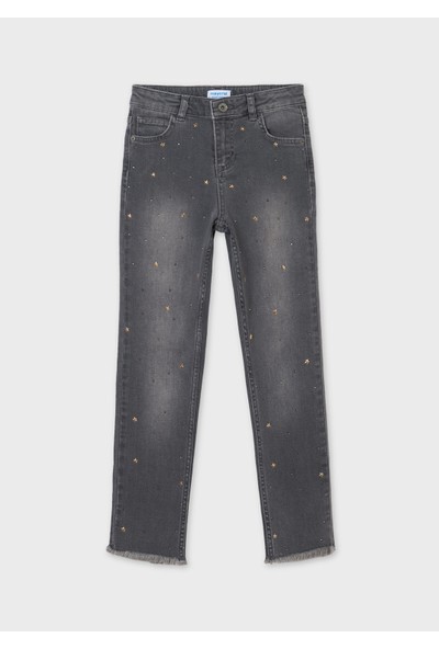 Mayoral Kız Çocuk Yüksek Kesim Kot Slim Fit Pantolon 7557