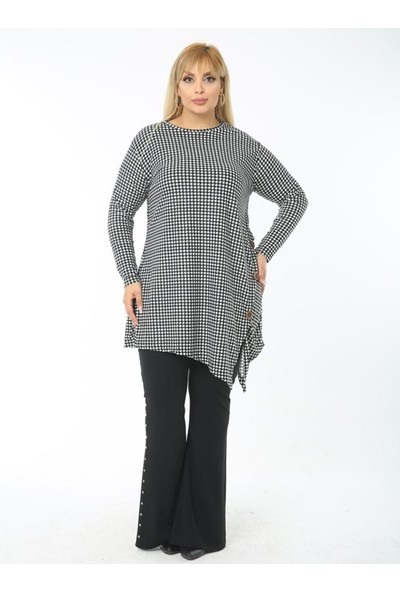 ViolettaXL Kadın Kazayağı Büyük Beden Düğmeli Yırtmaç Detay Asimetrik Esnek Süet Tunik ViolettaXL Kadın Kazayağı Büyük Beden Düğmeli Yırtmaç Detay Asimetrik Esnek Süet Tunik