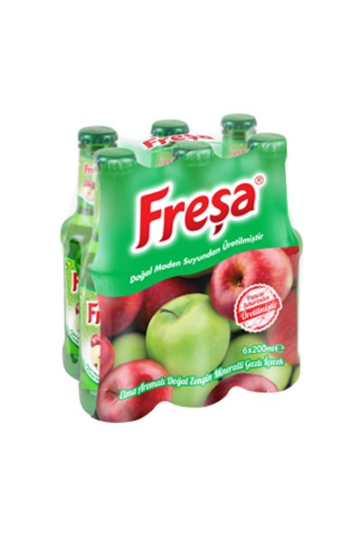 Freşa Elma Aromalı Meyveli Soda 200 ml 6'lı