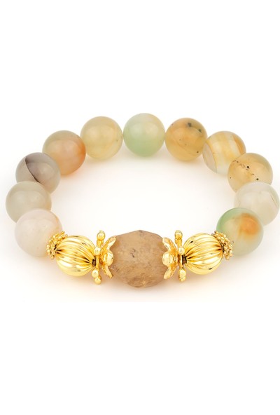 Uslada Bijoux House Sitrin Akik Doğal Taş Bileklik