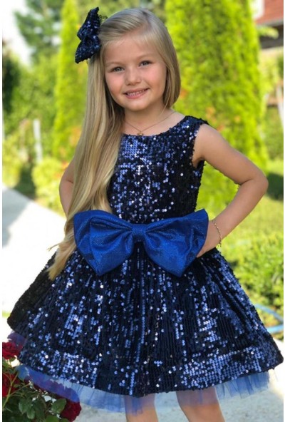 Riccotarz Kız Çocuk Pulpayet Işlemeli Sırt Dekolteli Lacivert Abiye Riccotarz Kız Çocuk Pulpayet Işlemeli Sırt Dekolteli Lacivert Abiye