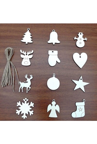 Numa Concept Yılbaşı Süsleri Ahşap Mdf (12 Adet) Numa Concept Yılbaşı Süsleri Ahşap Mdf (12 Adet)