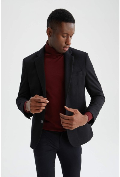 DeFacto Slim Fit Dokulu Blazer Ceket N0503AZ22SP