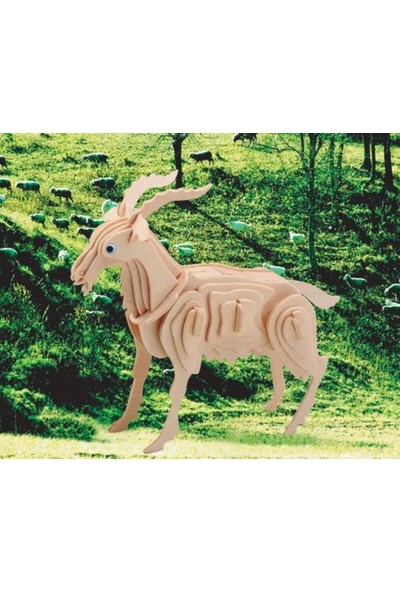 Sanal 3D Ahşap Puzzle - Keçi