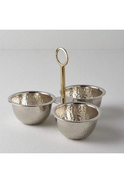 Linens Hammer Paslanmaz Çelik 3'lü Sunum Kasesi Gümüş Gold Linens Hammer Paslanmaz Çelik 3'lü Sunum Kasesi Gümüş Gold