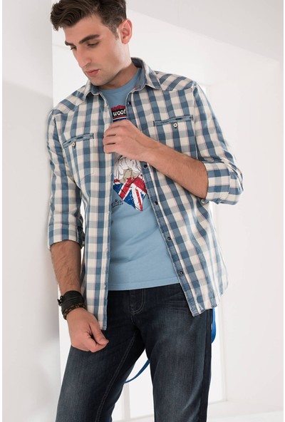 Kaı 4 Erkek Denım U.kol Gömlek - Denım - S