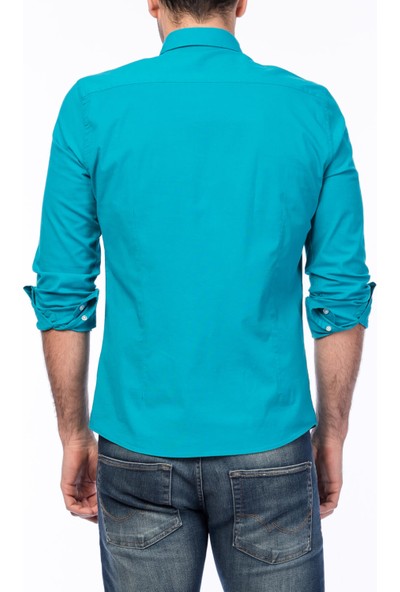 Bedford Erkek U.kol Gömlek - Turkuaz - M