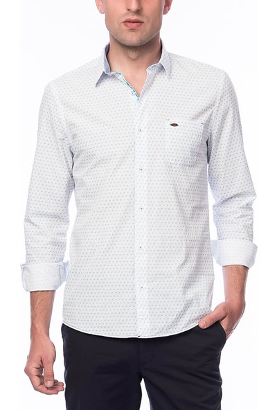 Early Erkek Desenli U.kol Gömlek - Turkuaz Şal Des