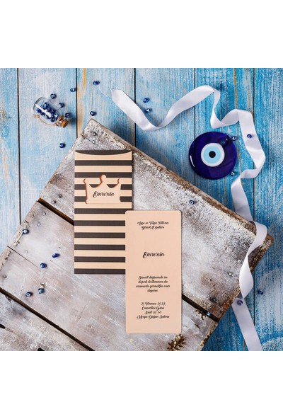 Hsn Taçlı Sünnet Davetiyesi 100 Adet