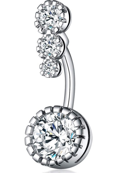 Ayça Silver Zirkon Taşlı Şık Göbek Piercingi Ayça Silver Zirkon Taşlı Şık Göbek Piercingi